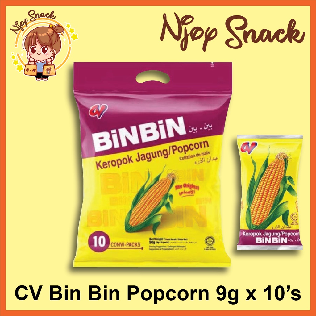 9g x 10's CV THE ORIGINAL BIN BIN POPCORN | Shopee Malaysia
