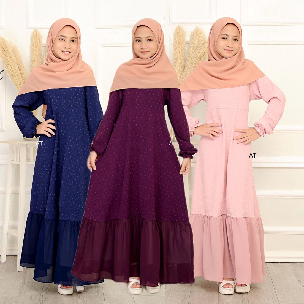 MAYSARAH 5.0 DRESS KIDS - Jubah kanak kanak| Baju Budak Tingkat, Ropol ...