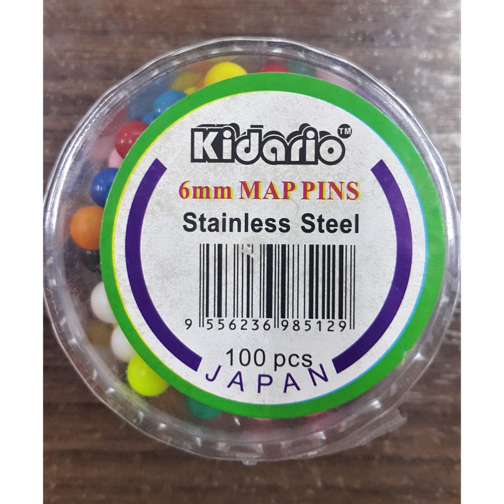 KIDARIO COLORFUL MAP PINS (100PCS) | Shopee Malaysia