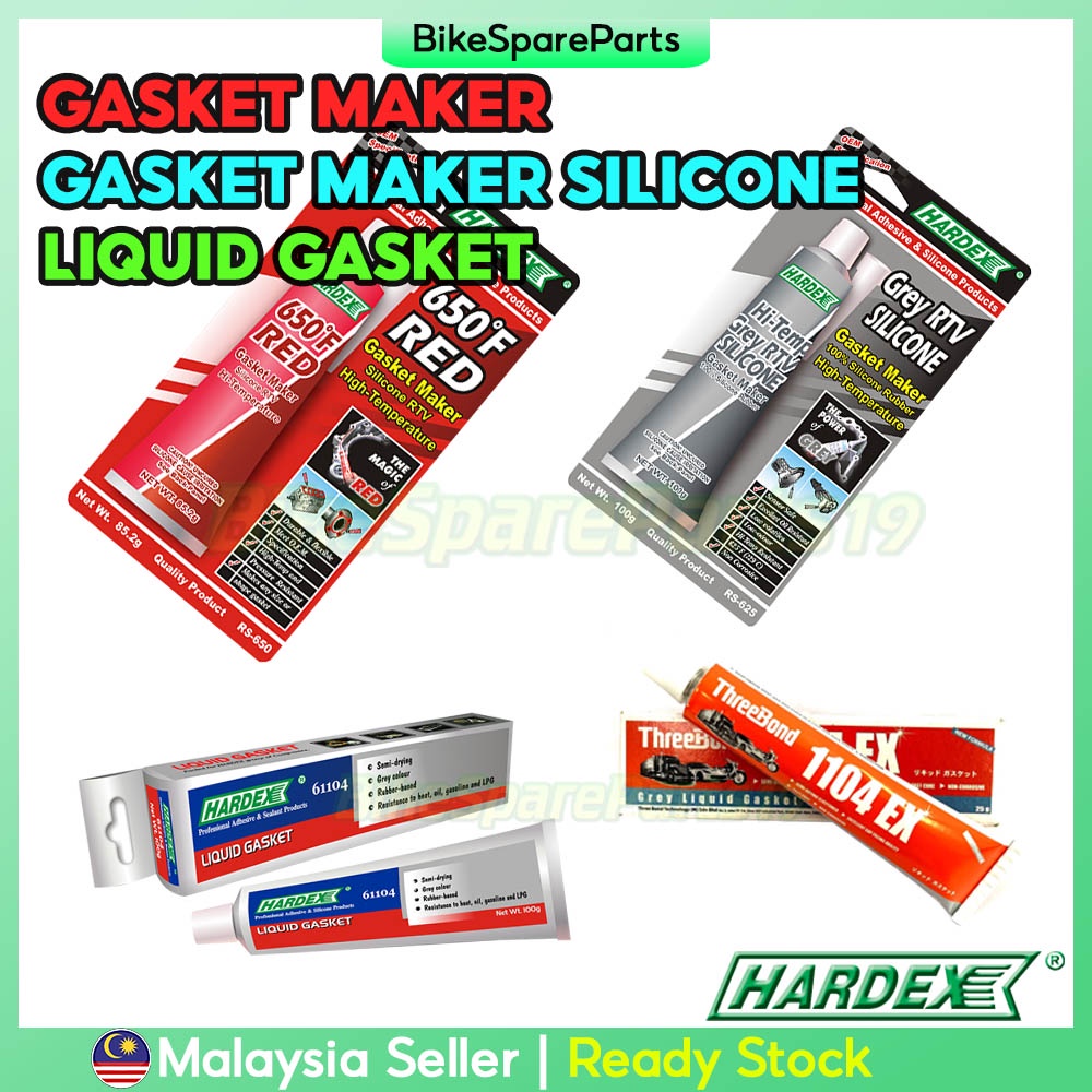 HARDEX RS-650 650°F RED RTV SILICONE GASKET MAKER GUM 85.2G | Shopee ...
