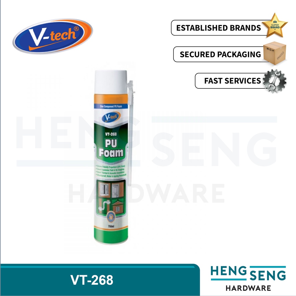 V-TECH VT-268 PU FOAM 750ML VTECH VT268 V TECH VT 268 | Shopee Malaysia