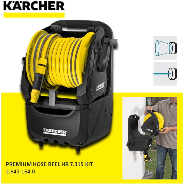 Karcher Premium Hose Reel HR 7.315 Kit 1/2" Wall Mounted With 15 Meter ...