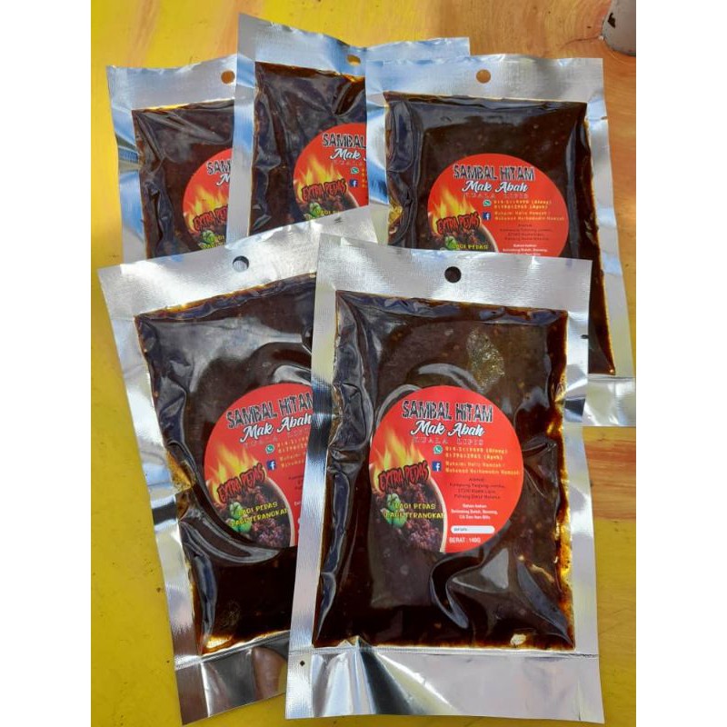 (Extra Pedas) Sambal Hitam Mak Abah / Sambal Hitam Ori Pahang | Shopee ...