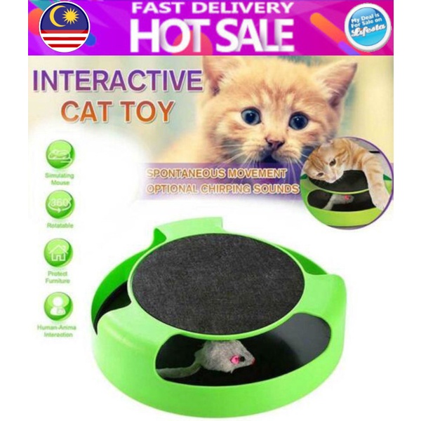 Lifesta Cat Catch The Mouse Moving Toy Pet Kitten Interactive Plush ...