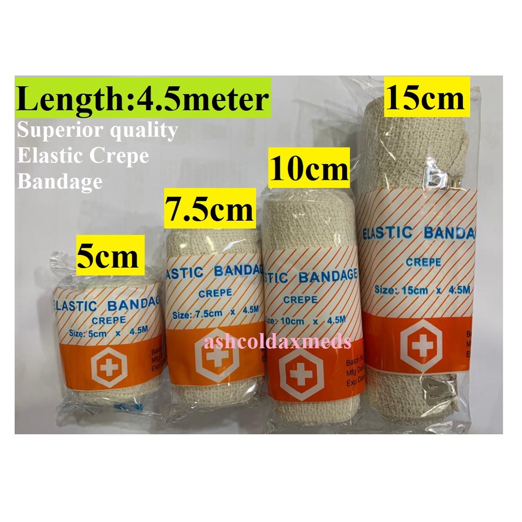 Hygeian [+] Elastic Crepe Bandage (15CM/10CM/7.5CM/5CM) | Shopee Malaysia