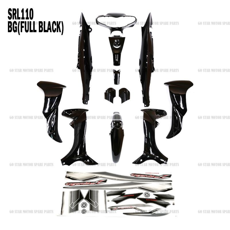 YAMAHA SRL110 LAGENDA110 FULL BODY COVER SET WITH FREE STICKER STRIPE ...