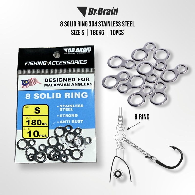 (New) Dr.Braid 8 Solid Ring 304 Stainless Steel for Jigging | Shopee Malaysia