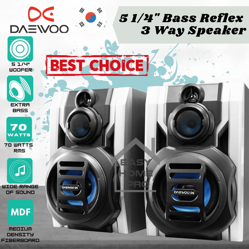 DAEWOO SP-XG-645U 5.25" Passive Speakers Bookshelf Speakers Pair | Home ...
