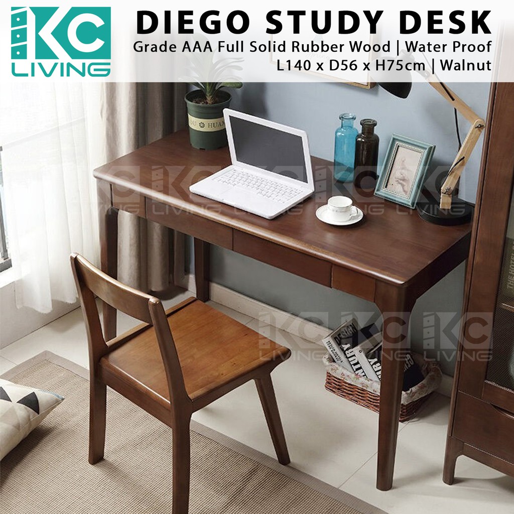 [KCL] Keith Study Desk/ Office Table/ Meja Belajar Kayu/ Grade AAA Full ...
