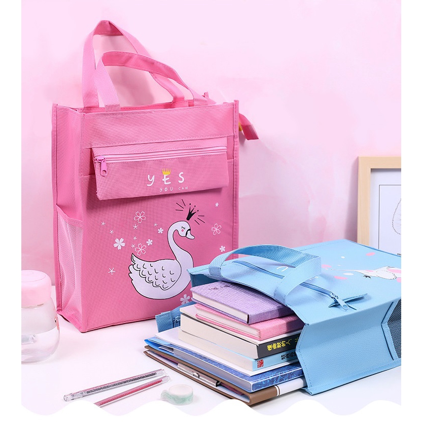 Student Tuition Bag With 2 Zip Compartments. Shopping Bags Convertible ...