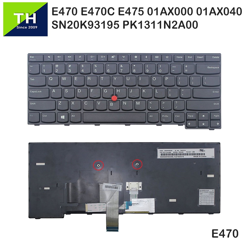 Lenovo ThinkPad E470 E470C E475 01AX000 SN20K93195 9Z.NBJST.201 NSK ...