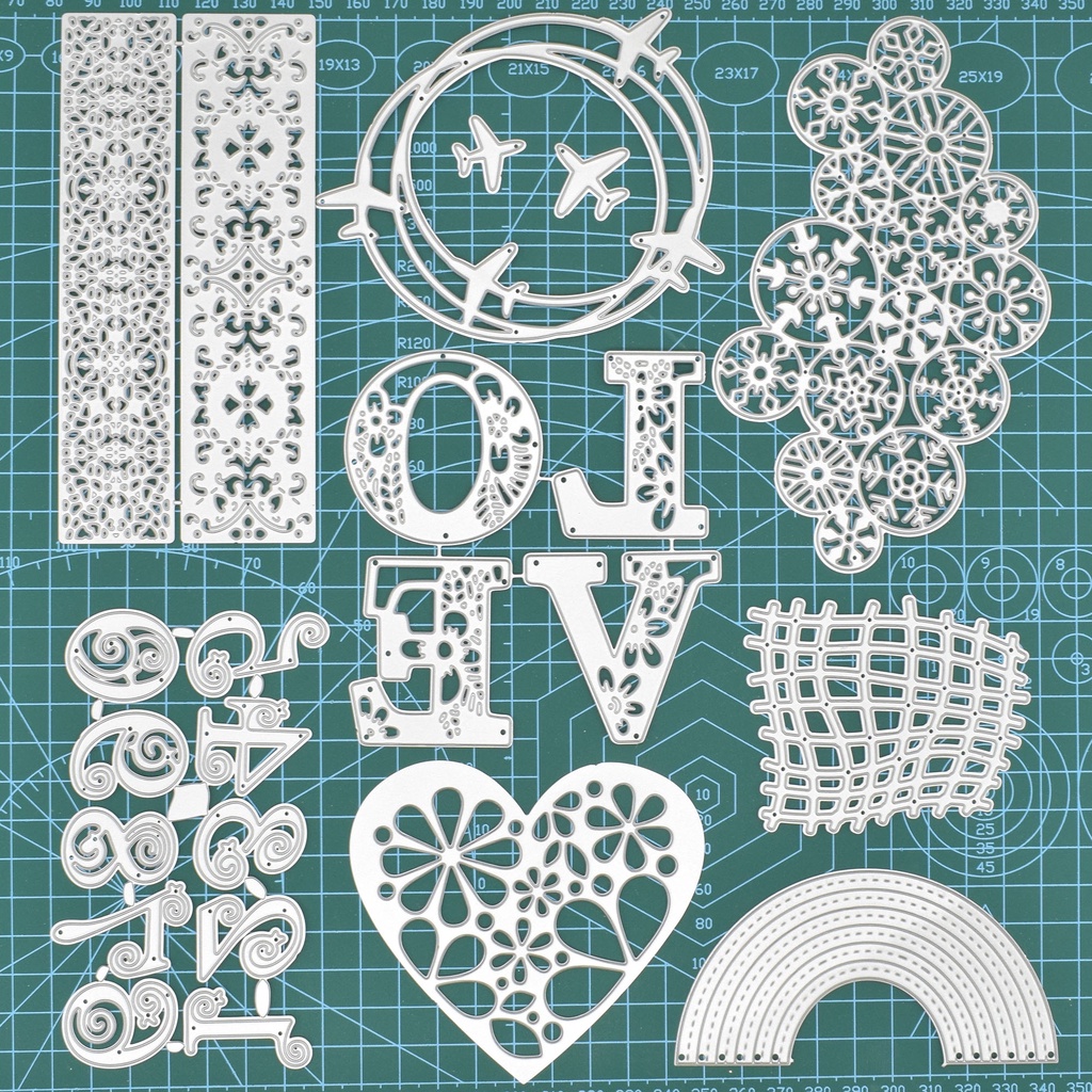 New DIY Paper Craft Metal Cutting Dies Card Background Frame Dies ...