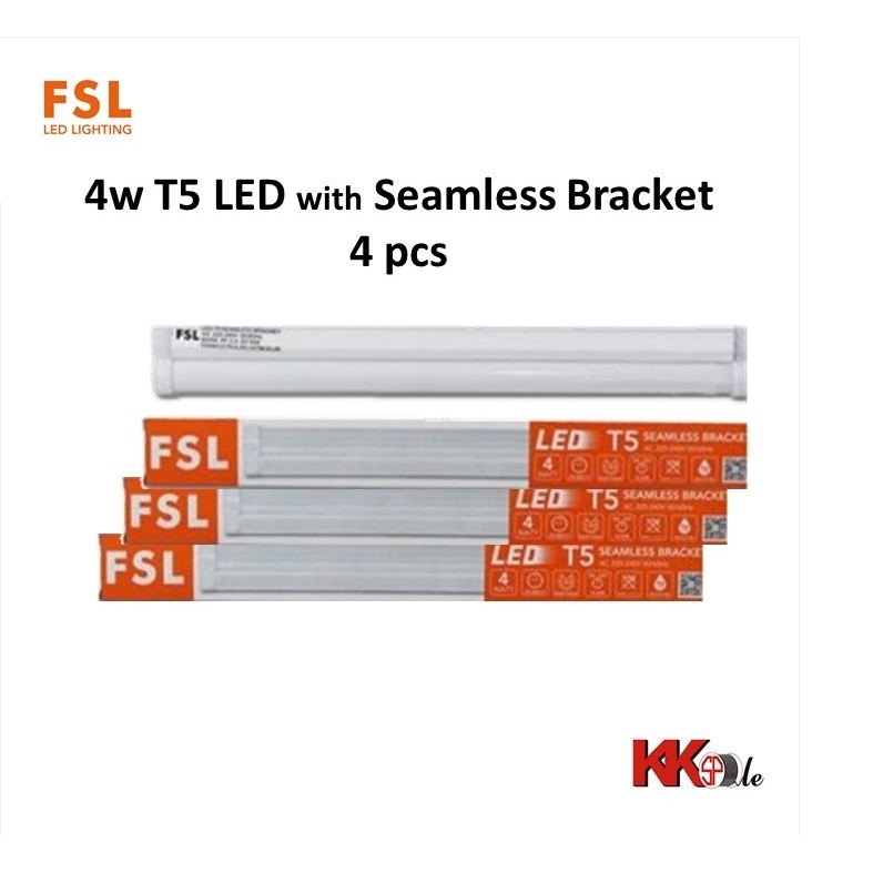 (2 feet) FSL T5 8W LED Light Tube with Seamless Bracket | Shopee Malaysia