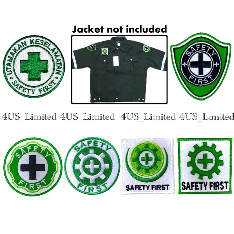 EMBROIDERY LOGO BADGES Safety First PATCH | Shopee Malaysia