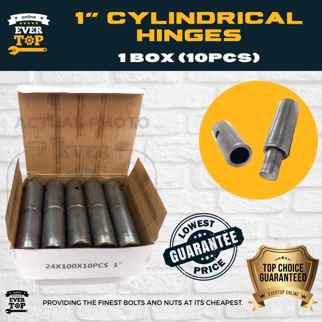 1BOX 1 Inch CYLINDRICAL HINGES (SOLD PER BOX) 10 PCS PER BOX| EverTop ...