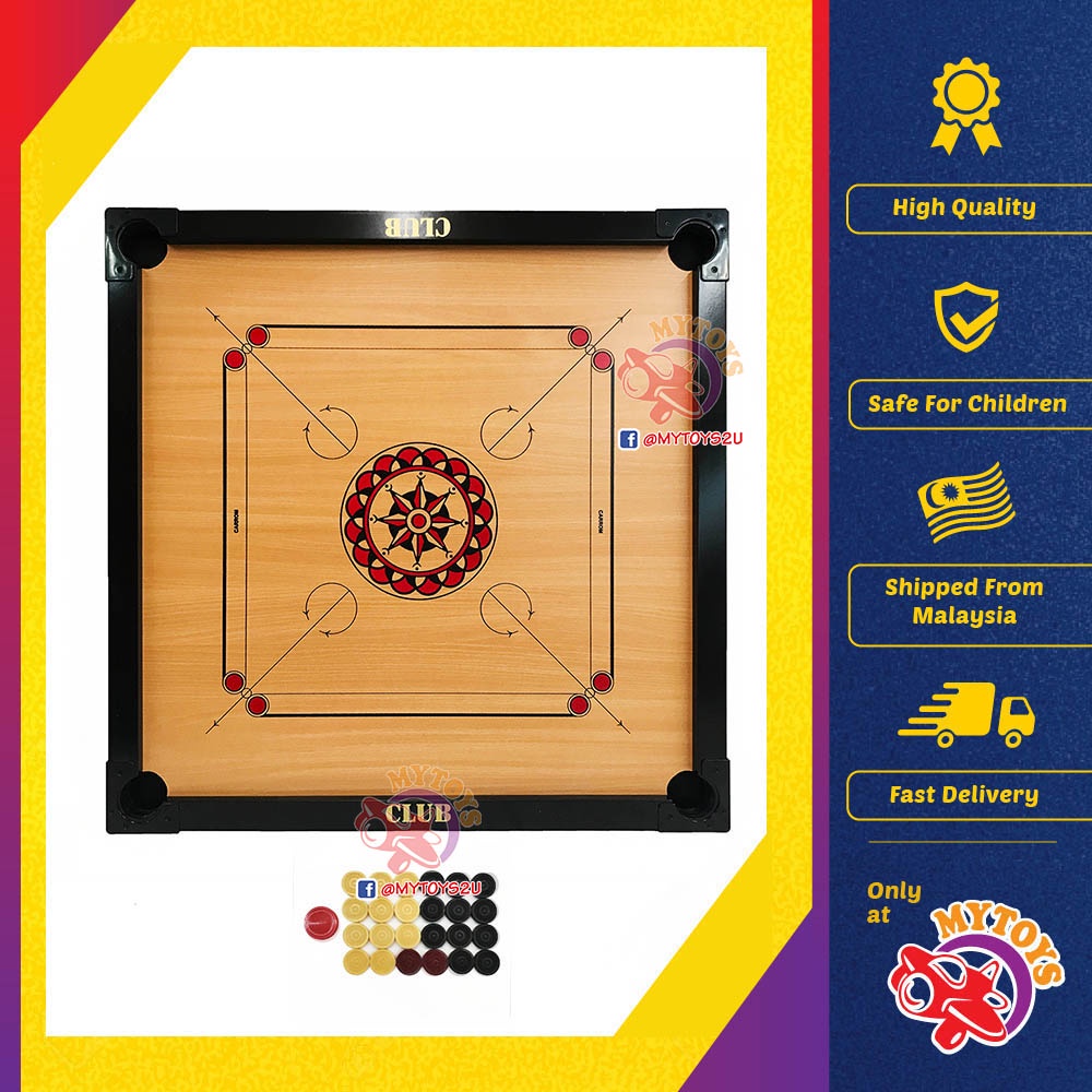 Classic Wooden Carrom Board 83cm x 83cm , Carrom Men, Striker Family ...