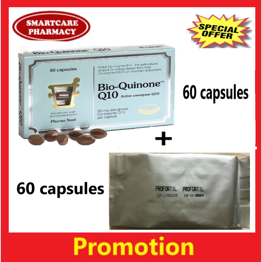 Bio-quinone Q10 30mg 60s + PROFORTIL 60 Capsules | Shopee Malaysia