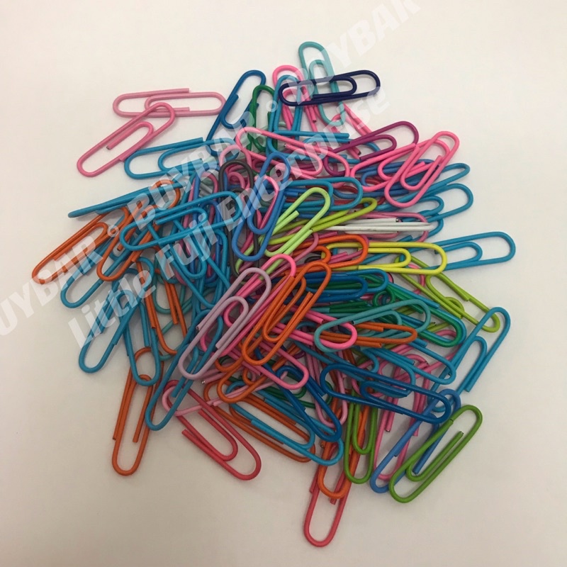 100 Pieces Colourful Metal File Clip | Simple Office Paper Clip ...
