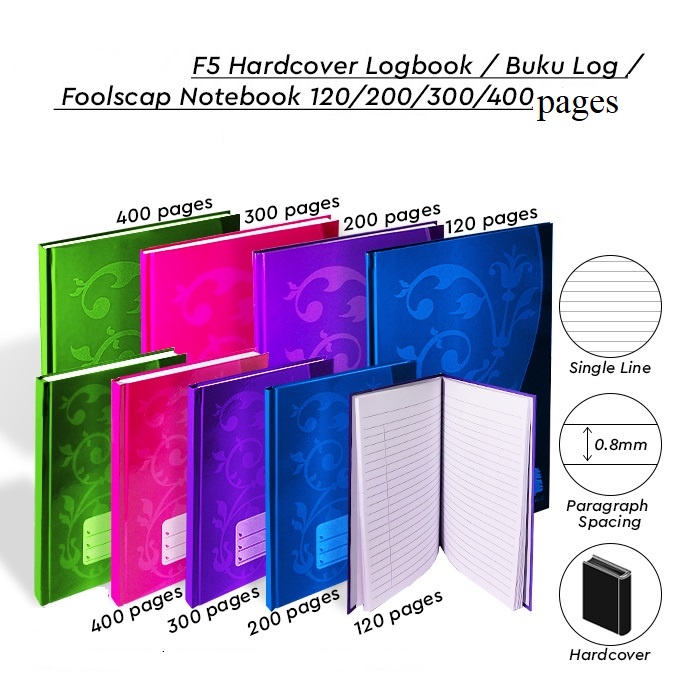 F5 Hard Cover Exercise Note Book / Buku Log Kulit Tebal [ Single Line ...