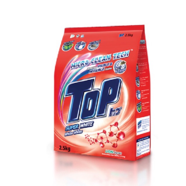 Top Powder Detergent 2.5KG ( Super White ) | Shopee Malaysia