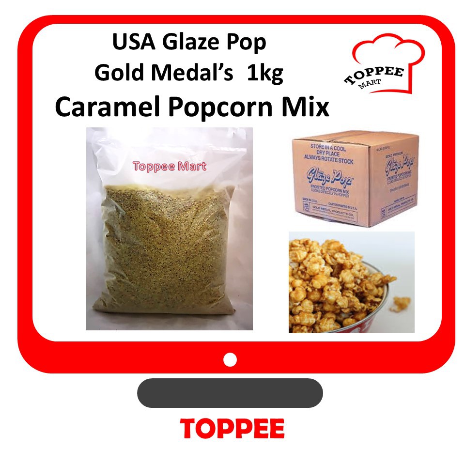 USA Glaze Pop Caramel Popcorn Mix 1kg [Ready Stock / Repack] Caramel ...