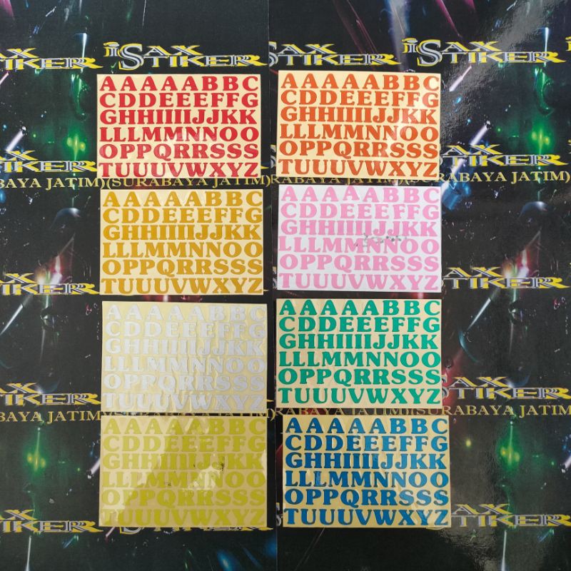 Abc alphabet letter stickers A to Z 9,8cmx6,5cm | Shopee Malaysia
