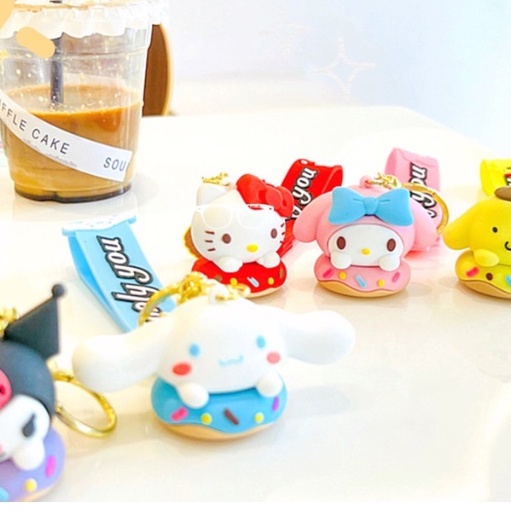 Cute Sanrio Donut Series Doll Pendant Cinnamoroll school bag pendant My ...