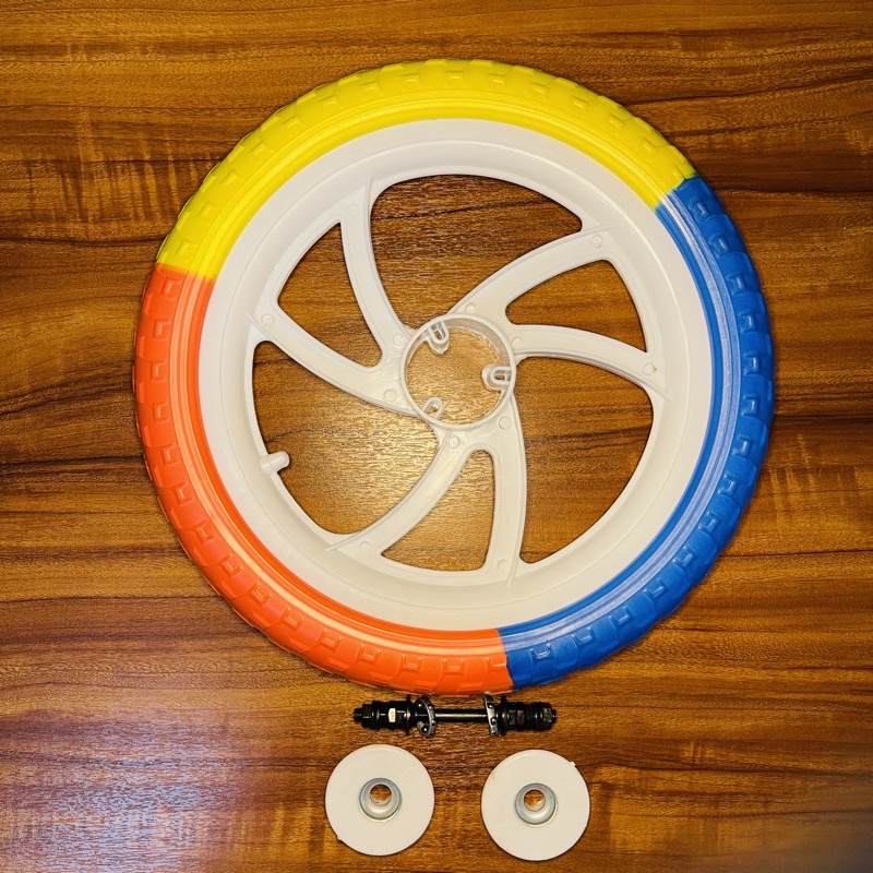 Tayar Mati Basikal Budak/ Kids Bicycle PVC Rim Tires Colourful Set Saiz ...