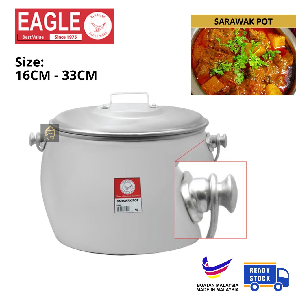 🔥𝗥𝗘𝗔𝗗𝗬 𝗦𝗧𝗢𝗖𝗞🔥Eagle Cap Helang Periuk Sarawak Round Sarawak Pot (16cm ...