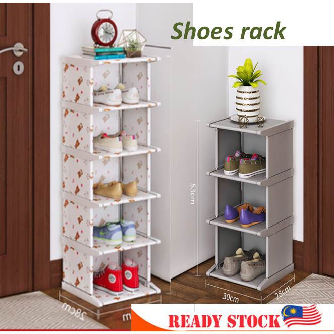 Modern steel SHOE RACK storange rack / Rak kasut/ Rak bedroom /3 & 6 ...