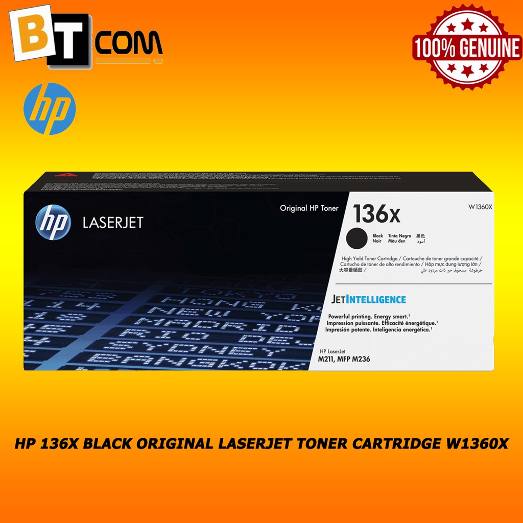 HP 136X Black Original LaserJet Toner Cartridge W1360X | Shopee Malaysia