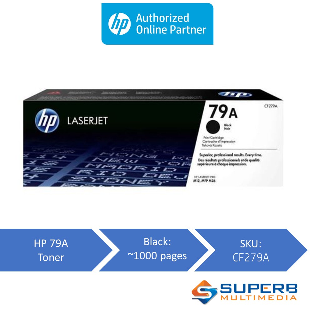 HP 79A Black Original LaserJet Toner Cartridge [CF279A] | Shopee Malaysia