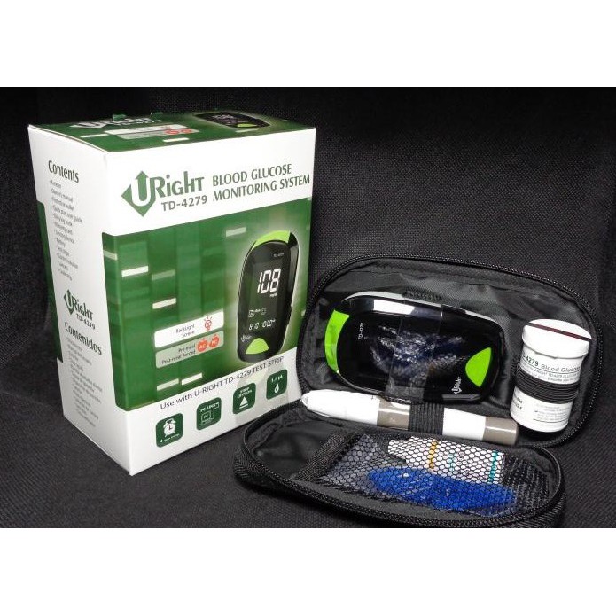 URIGHT TD-4279 BLOOD GLUCOSE MONITORING / GLUCOMETER (STARTER KIT ...