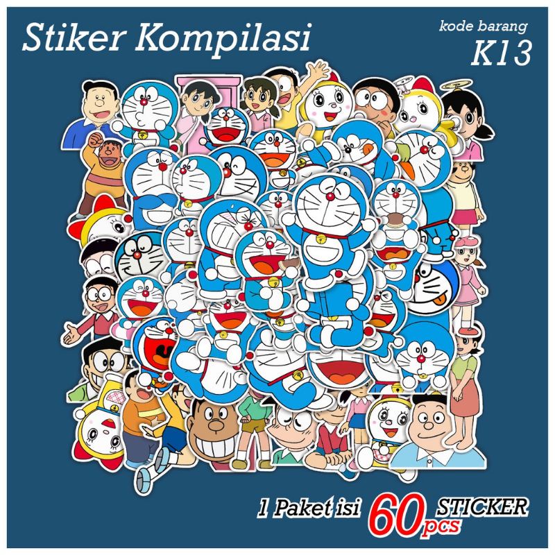 (60PCS) Sticker DORAEMON NOBITA SHIZUKA GIANT Funny AESTHETIC For HP ...