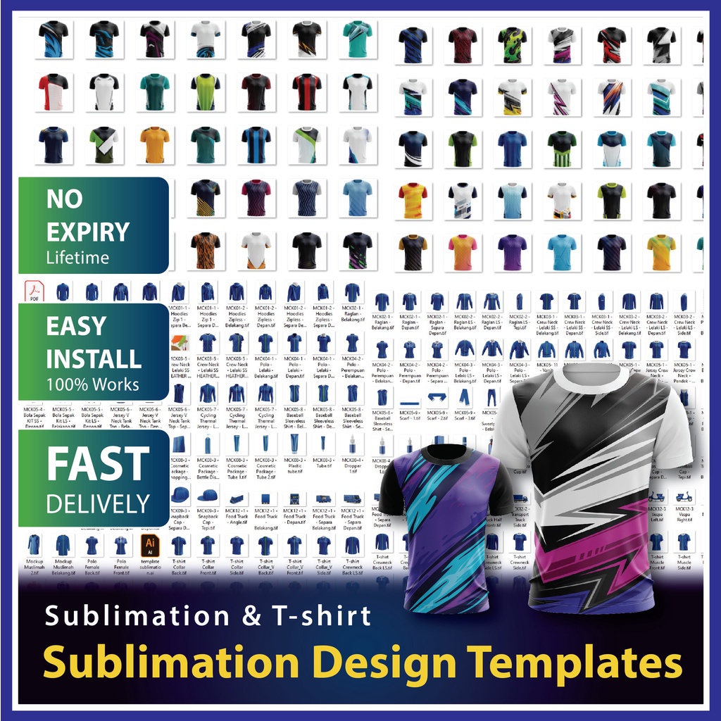 200 Sublimation Design Template + 330 Realistic Premium Mockup | Shopee ...