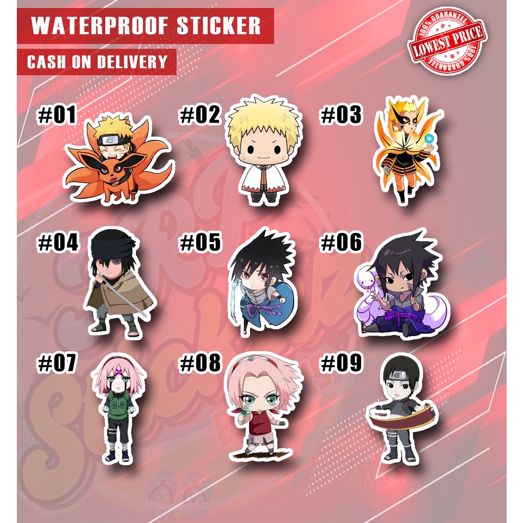 Naruto Inspired Anime Characters Chibi Stickers | Shopee Malaysia
