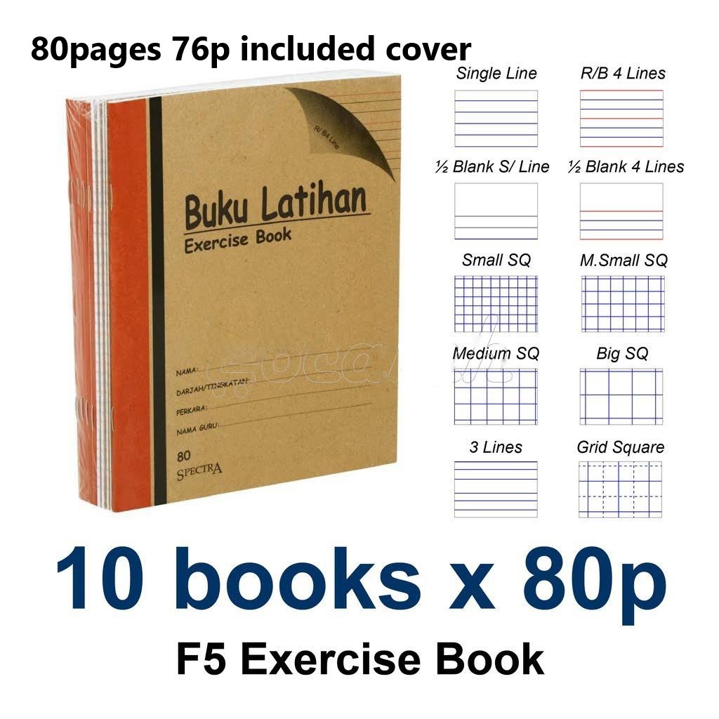 ( 10pcs per pack ) School Exercise Book Buku Latihan Sekolah | Shopee ...