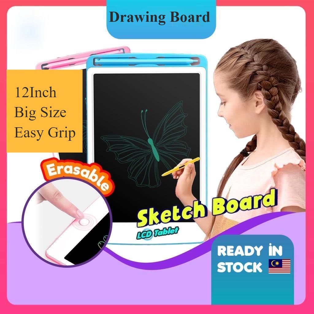Kids Drawing Board (BIG) LCD Writing Drawing Sketch Tablet Memo Graphic Kids Baby Toy Art ...