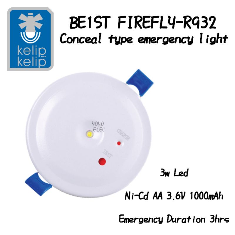 Kelip Kelip / LED Recessed Emergency Light Be1st Firefly-R932 Sirim ...