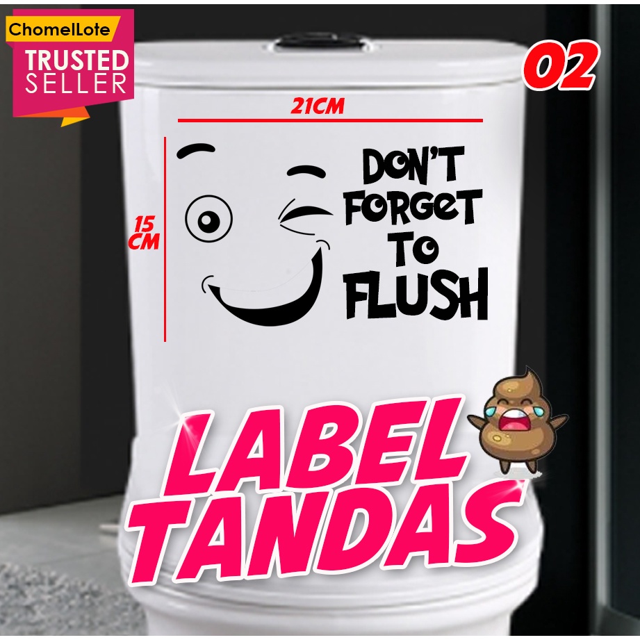Sticker Tandas Waterproof, Toilet Sticker, Sticker Tandas, Toilet Sign ...