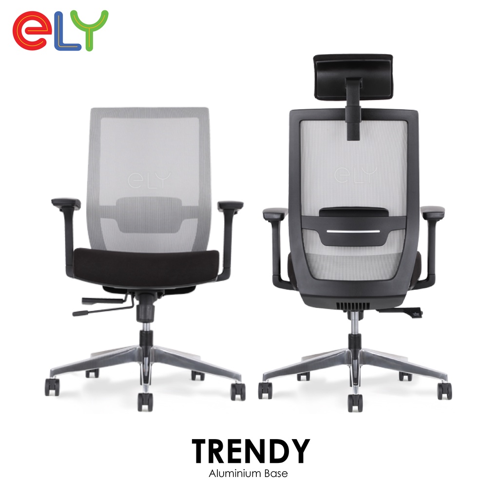ELY Trendy High Back / Medium Back Mesh Aluminum Base / Office chair ...