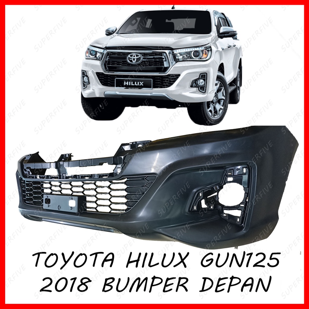 TOYOTA HILUX REVO GUN125 *4 DOOR* (2018 - 2020) FRONT BUMPER / BUMPER DEPAN | Shopee Malaysia