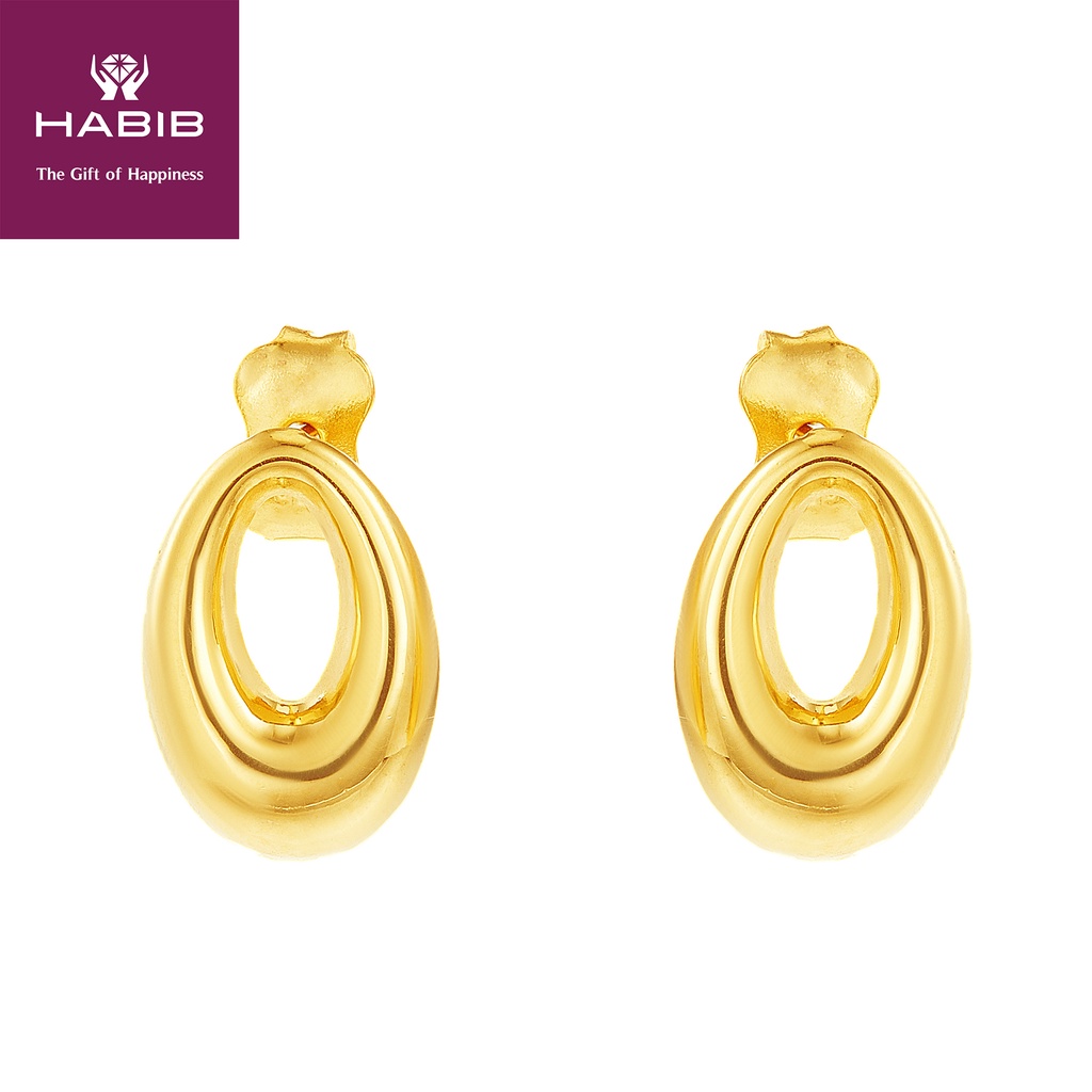 HABIB Oro Italia 916 Yellow Gold Earrings GE71860221 (22K Gold ...