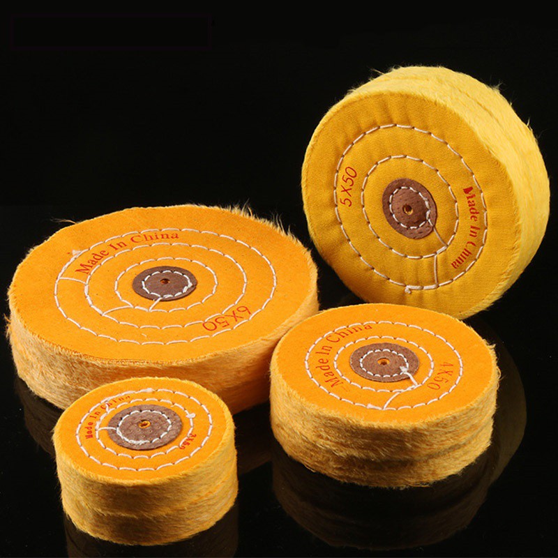 3"/4"/5"/6" 50Ply Yellow Polishing Wheel / Buffing Mop for Polishing ...