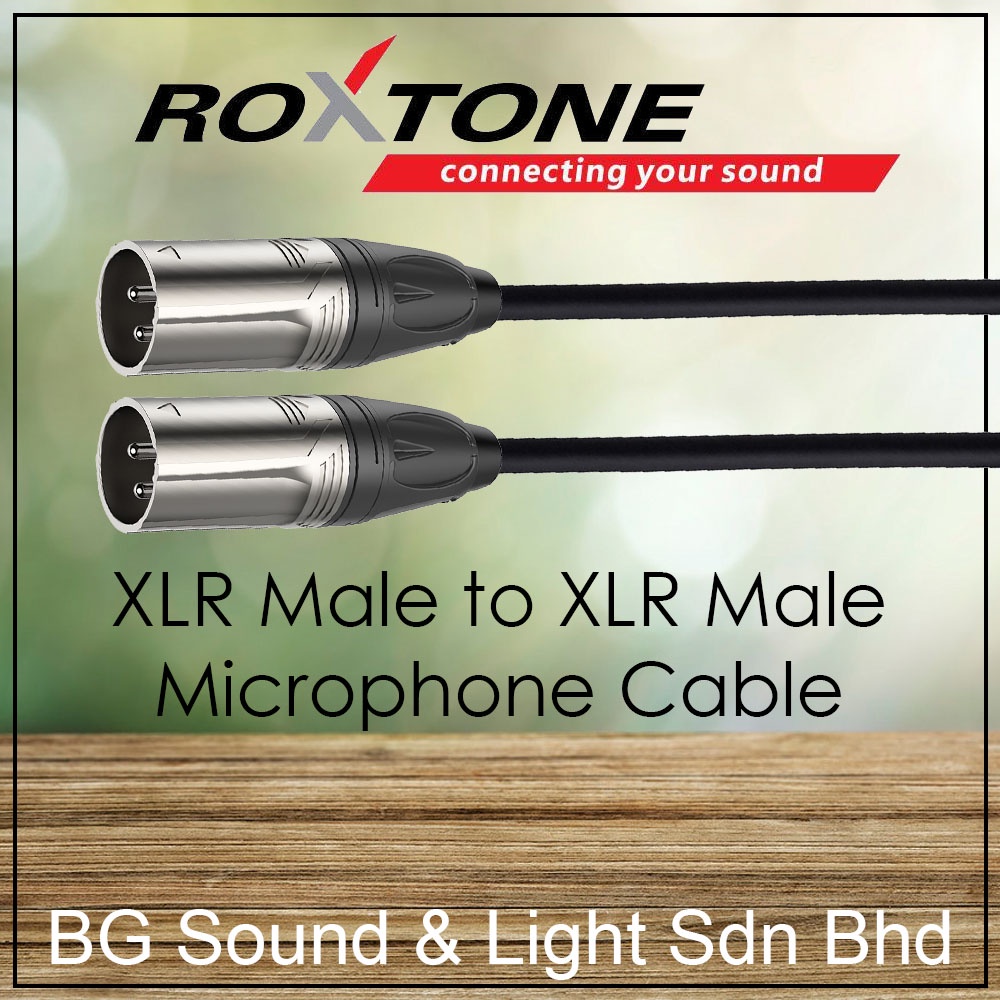 Blackline Roxtone Good Quality Ready Made Xlr Male to Xlr Male Microphone Cable Signal Patch ...