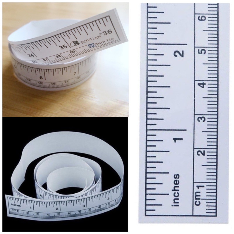 Sticker measuring tape 90cm pengukur jahit pelekat pita ukur | Shopee ...