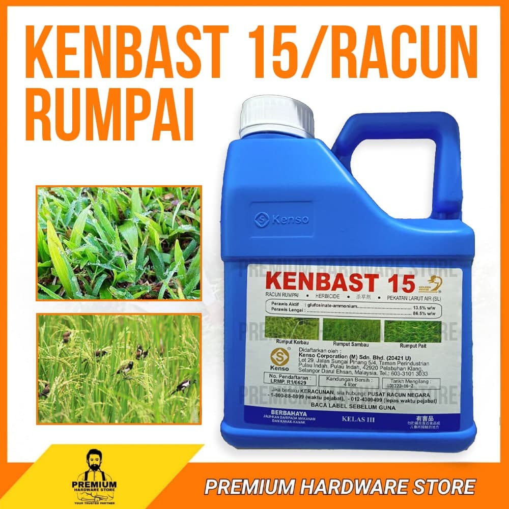 KENSO Kenbast 15 4 Liter Glufosinate Ammonium 13.5% (Same As Basta ...