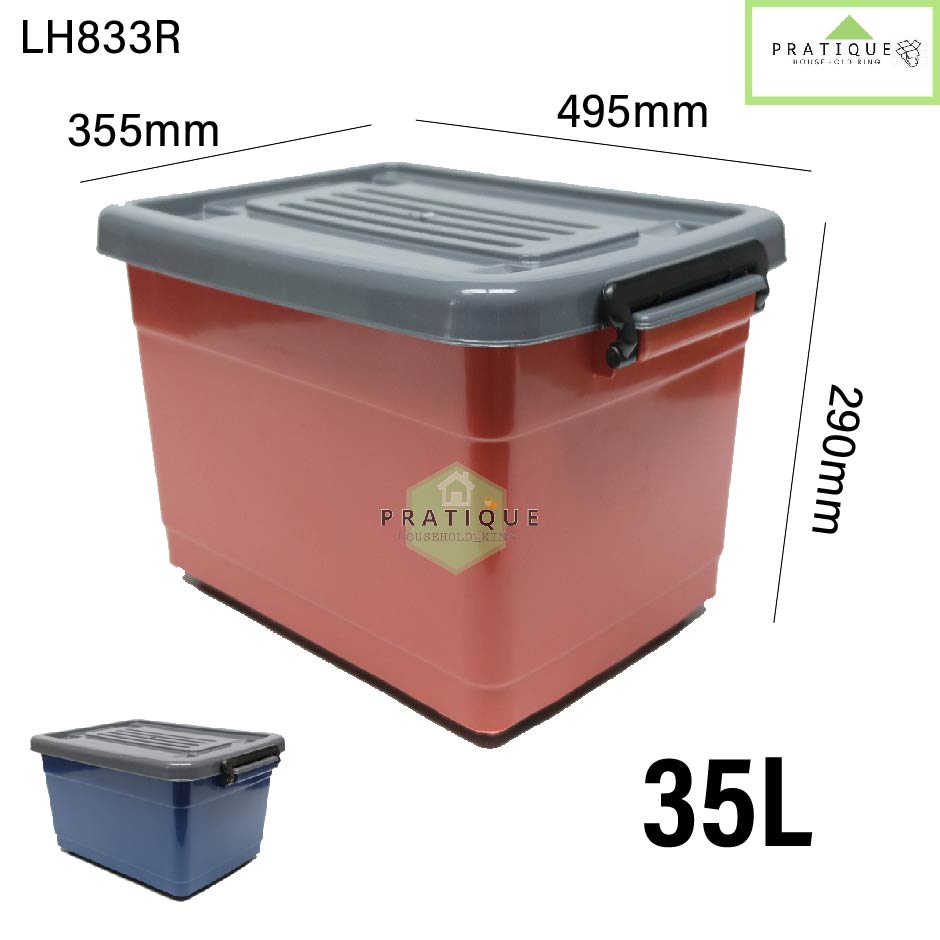 35 liter Storage Box With Wheel/ Storage Cabinet/ Kotak Simpanan ...