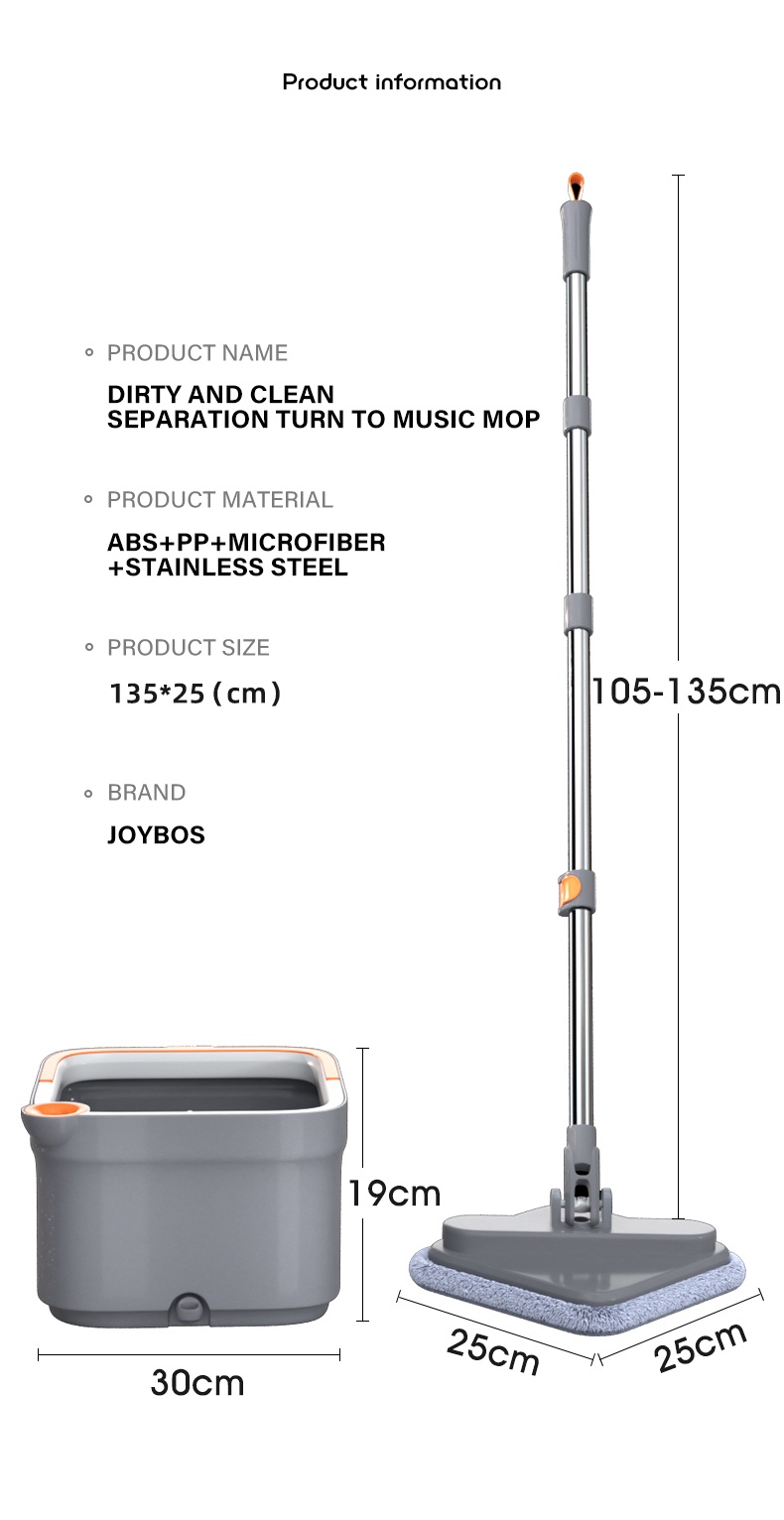 BOMIDI M16 Spin Mop Set Bucket Automatic Magic Rotating Mop Lazy Mops ...
