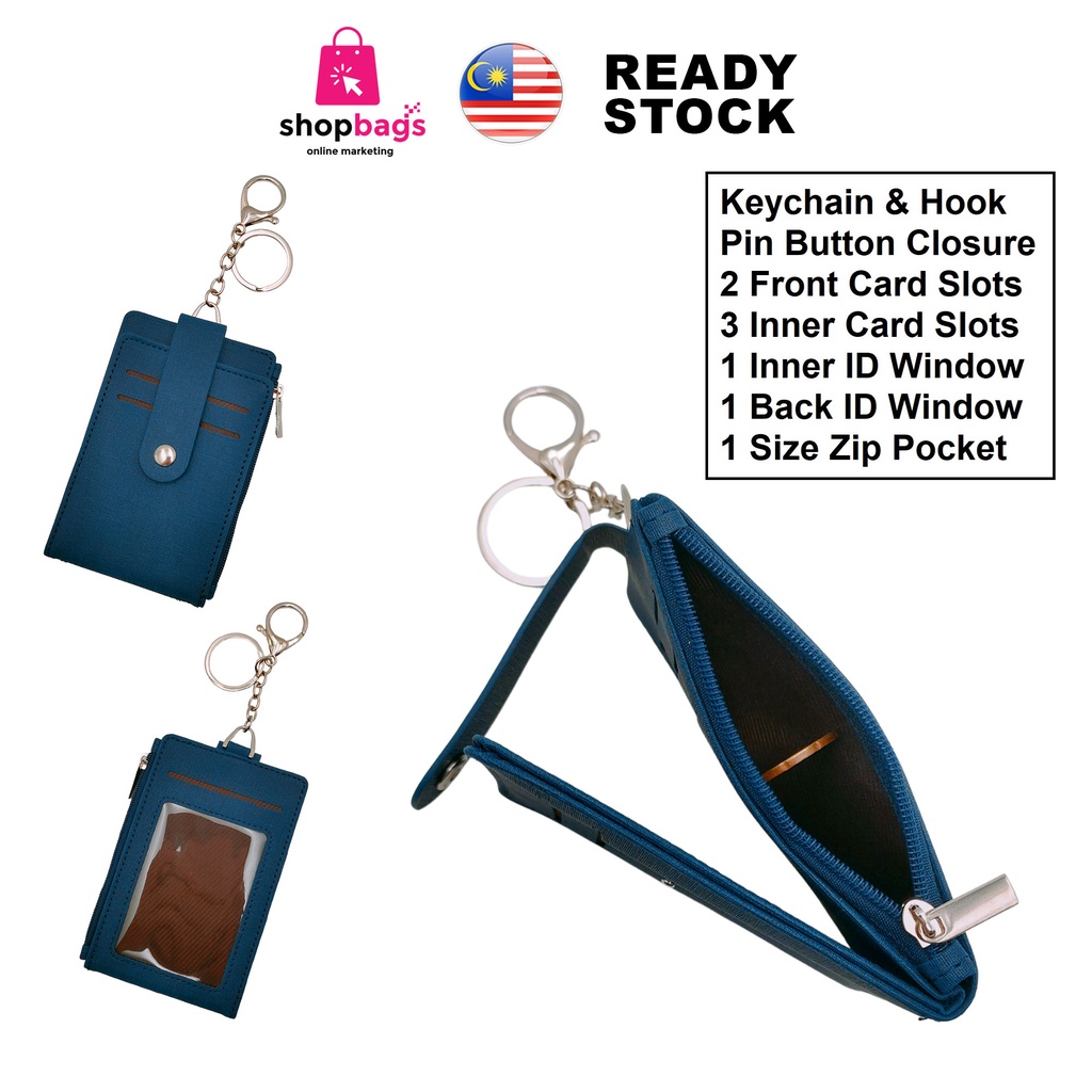 KASHVAU Dompet Pemegang Kad Lelaki Wanita Pu Leather ID Card Holder PU7 ...